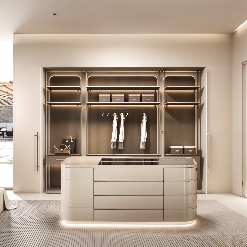 ISLA PARA CLOSET MDF/CUERO - JKA3270 | www.jako.mx