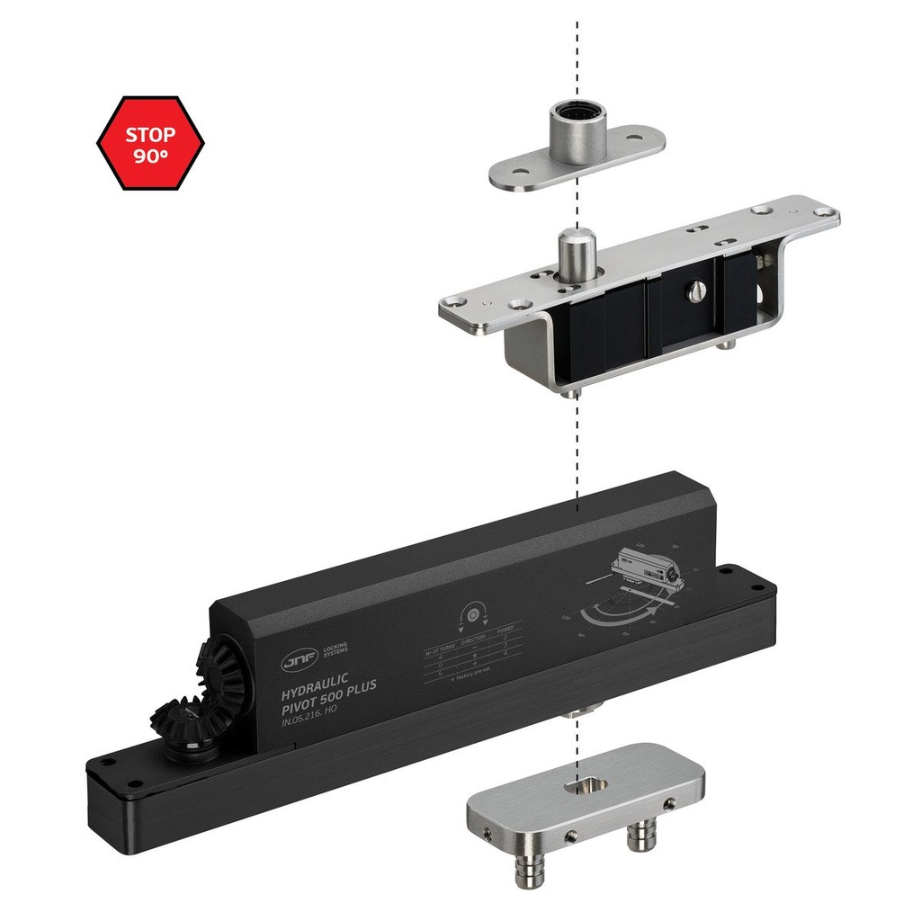 PIVOTE HIDRAULICO CON 90° HASTA 500 kg | www.jako.mx
